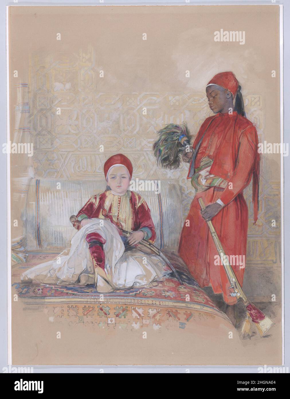Iskander Bey and His Servant ca. 1848 John Frederick Lewis This steely ...