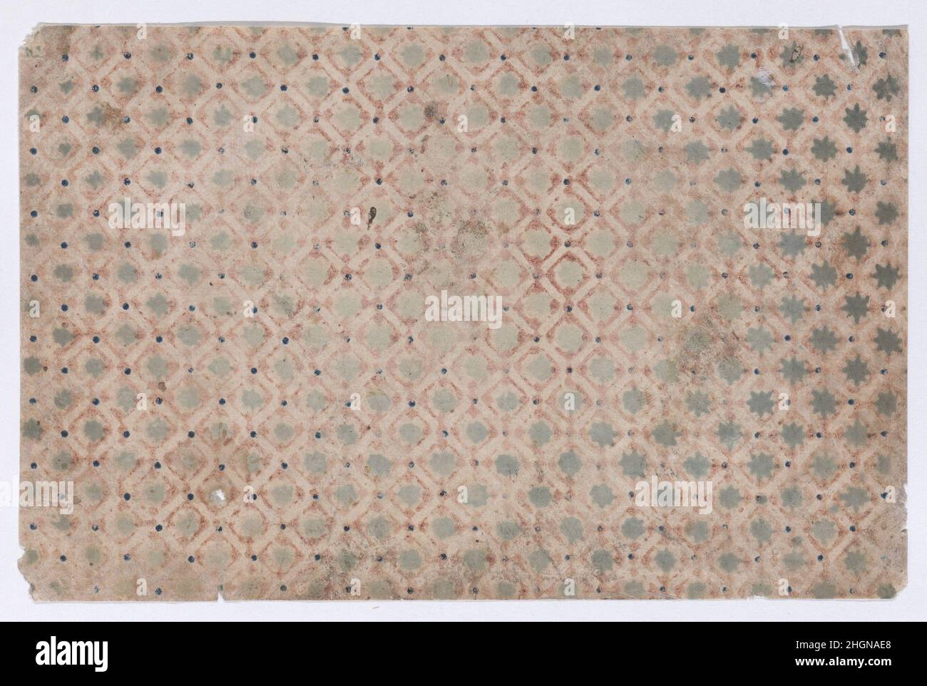 Sheet with overall grid pattern 19th century Anonymous. Sheet with ...
