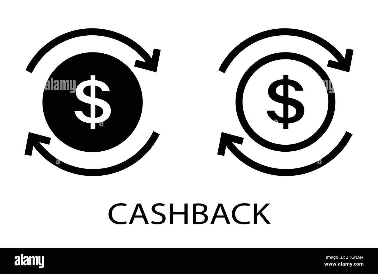 Money icon in flat style. Cashback service concept. symbol isolated on ...