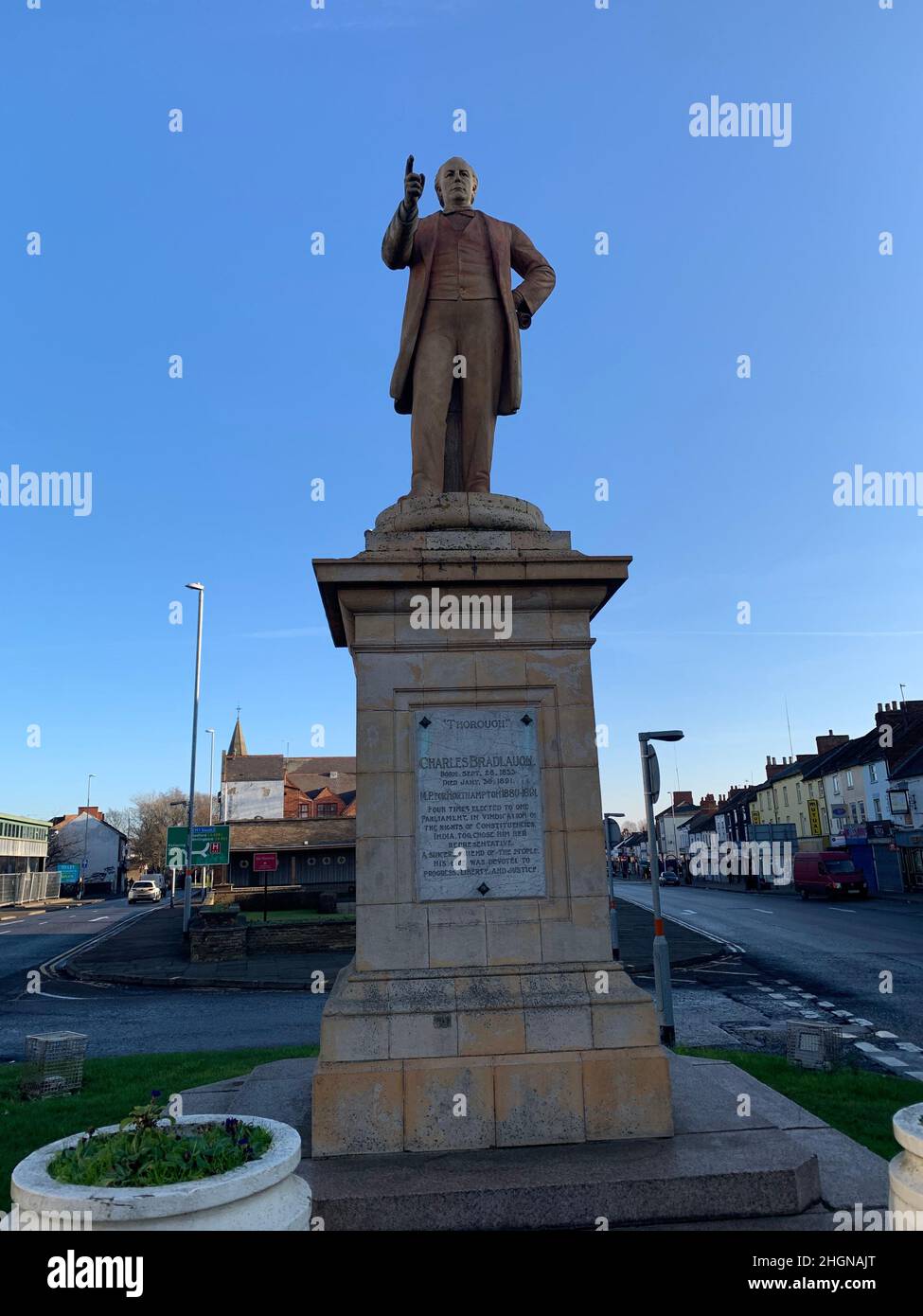 Northampton Abington Square statue Bradlaugh famous historic history ...