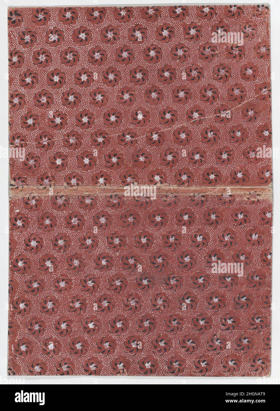 Book cover with floral and dot pattern 19th century Anonymous. Book ...