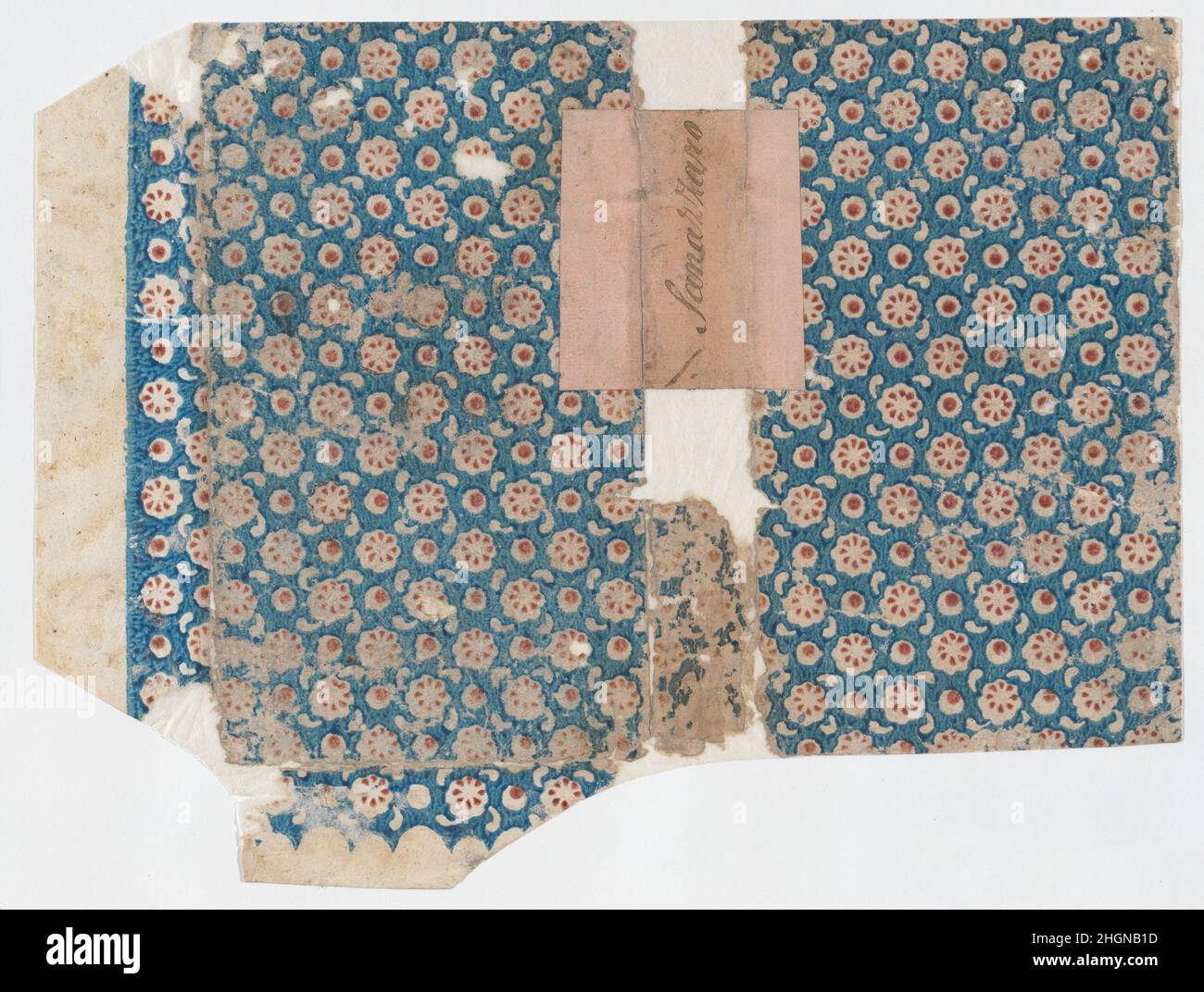 Book cover with overall floral and dot pattern 19th century Anonymous ...