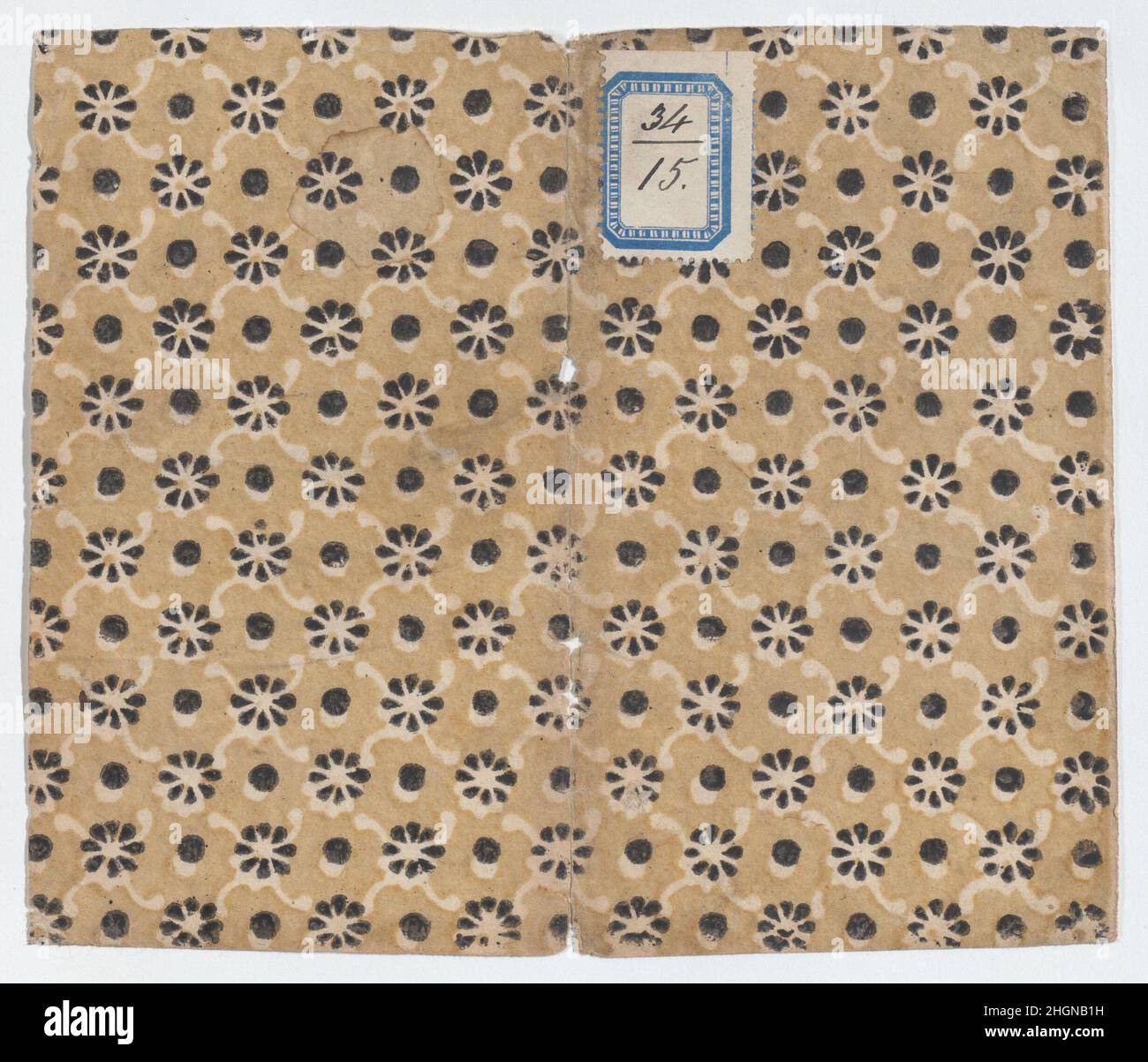 Book cover with overall floral and dot pattern 19th century Anonymous ...