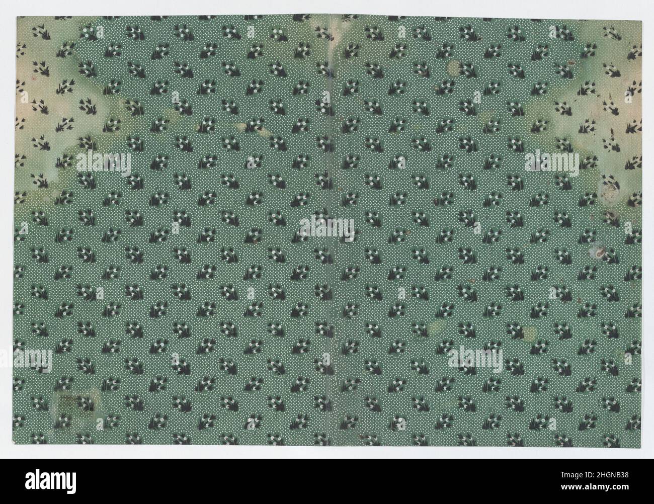 Book cover with overall dot design with bouquets 19th century Anonymous ...