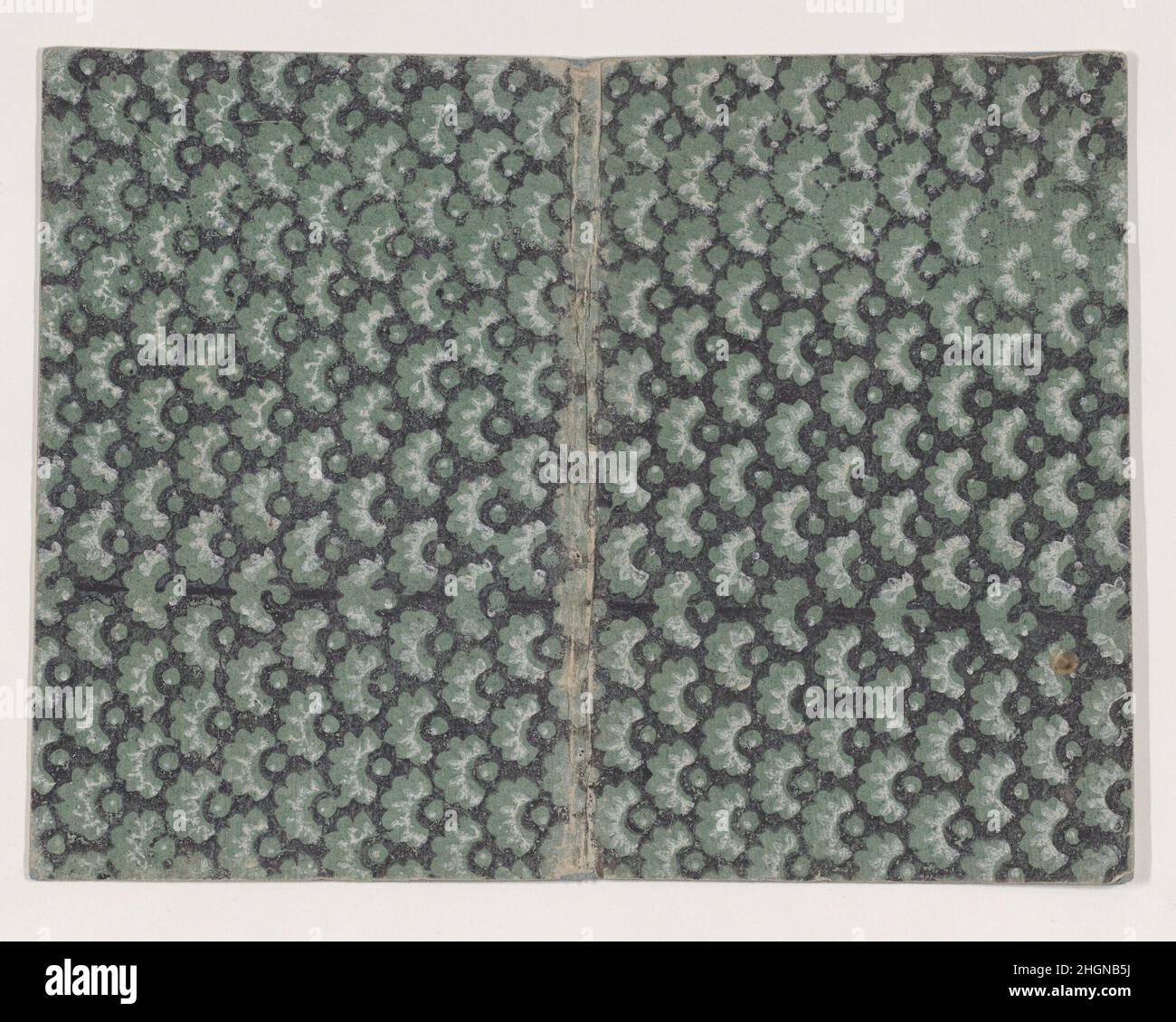 Book cover with overall green and black abstract pattern 19th century ...