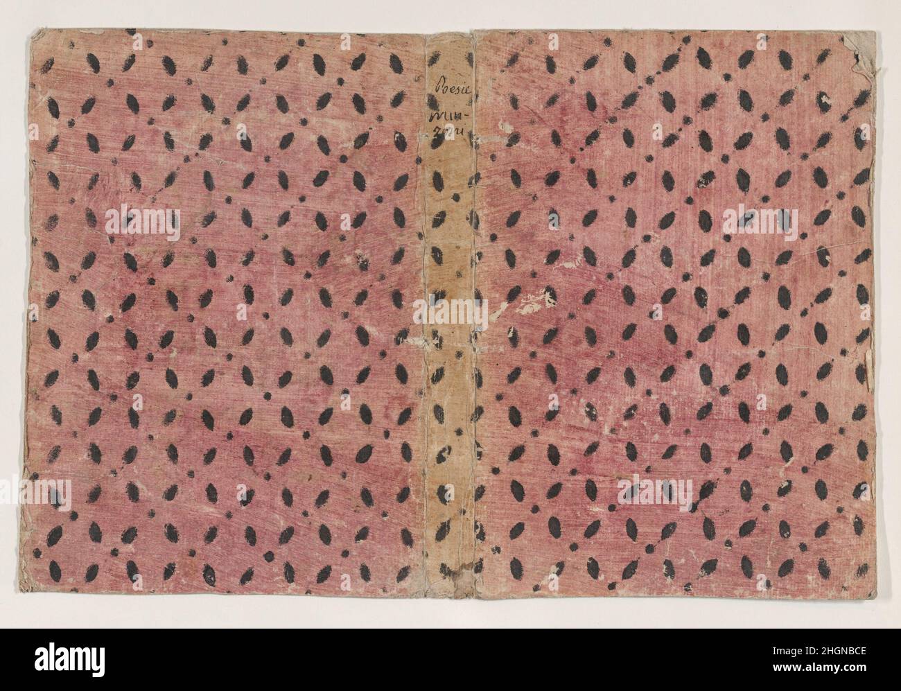 Book cover with overall pattern of ovals and circles 19th century ...