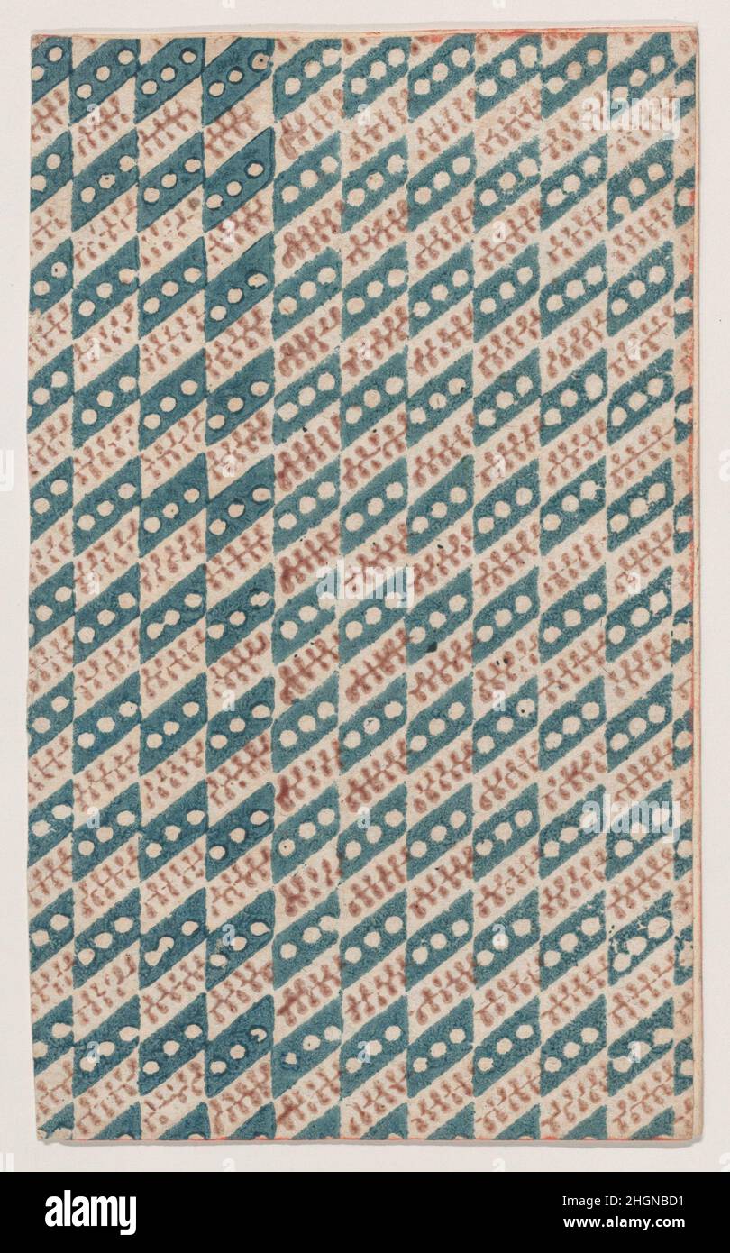 Sheet with overall zigzag pattern 19th century Anonymous. Sheet with ...