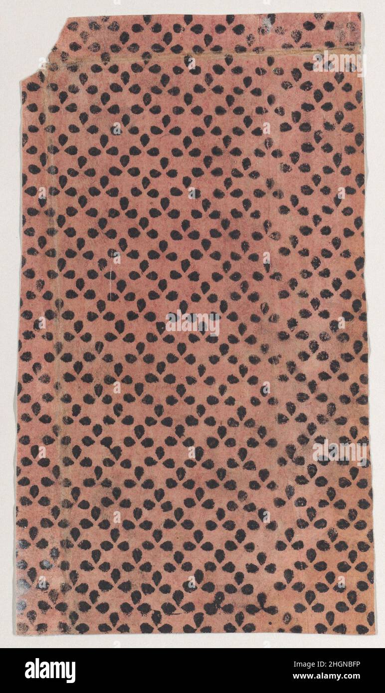 Sheet with overall pattern of dots in triangular shapes 19th century ...