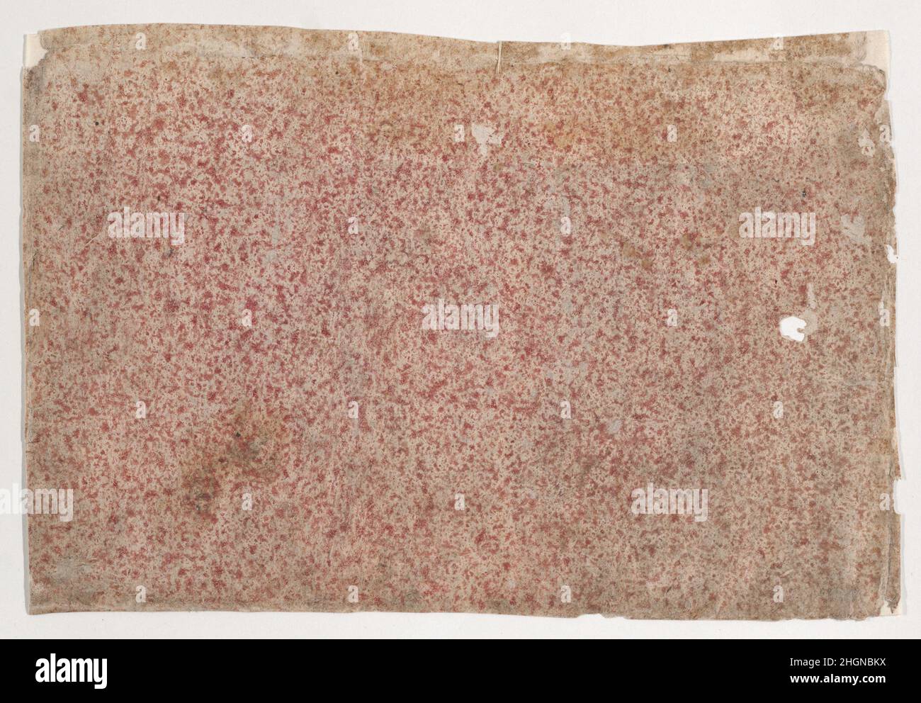 Sheet with an overall red speckle pattern 19th century Anonymous. Sheet ...