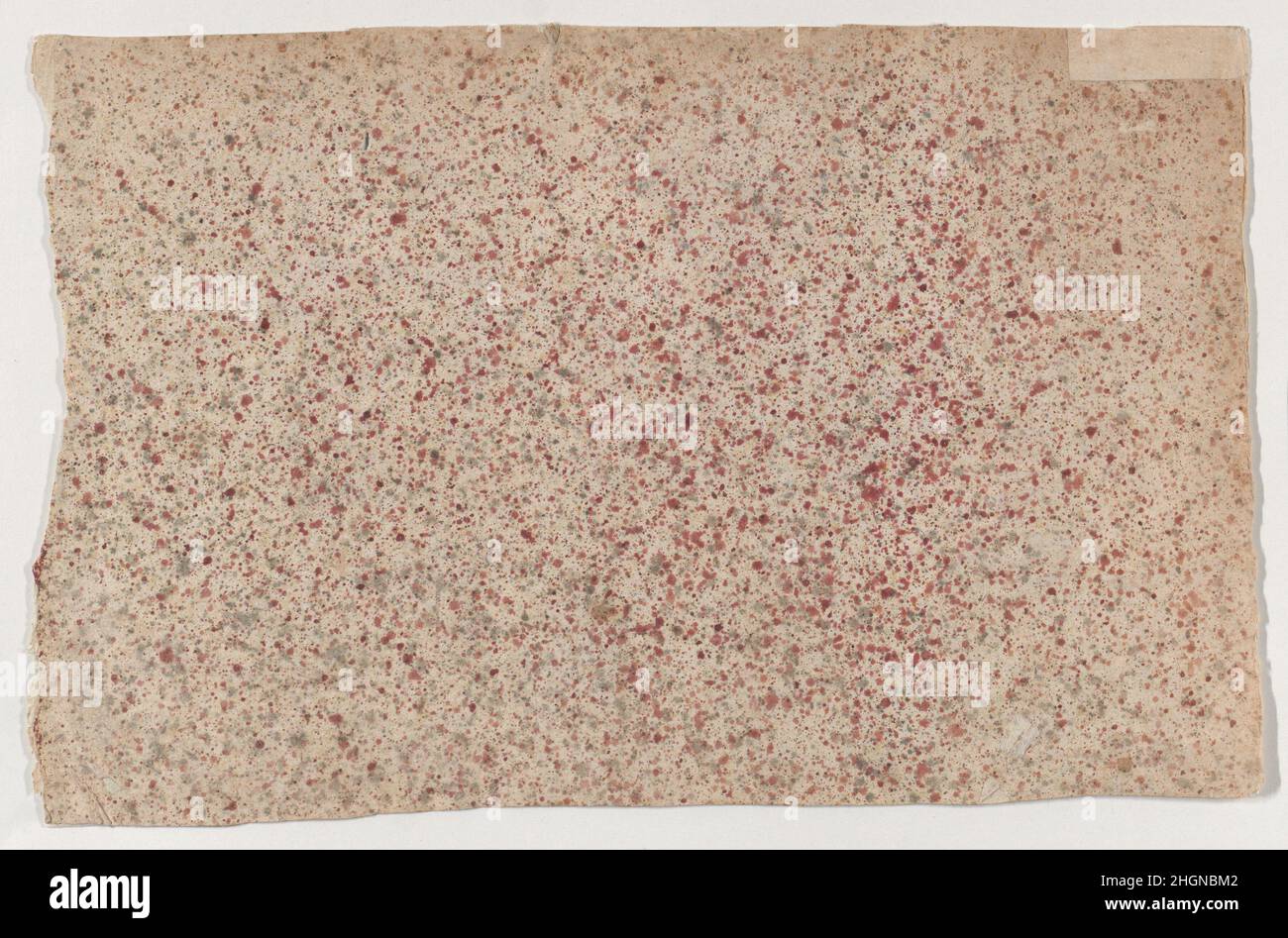 Sheet with an overall red speckle pattern 19th century Anonymous. Sheet ...