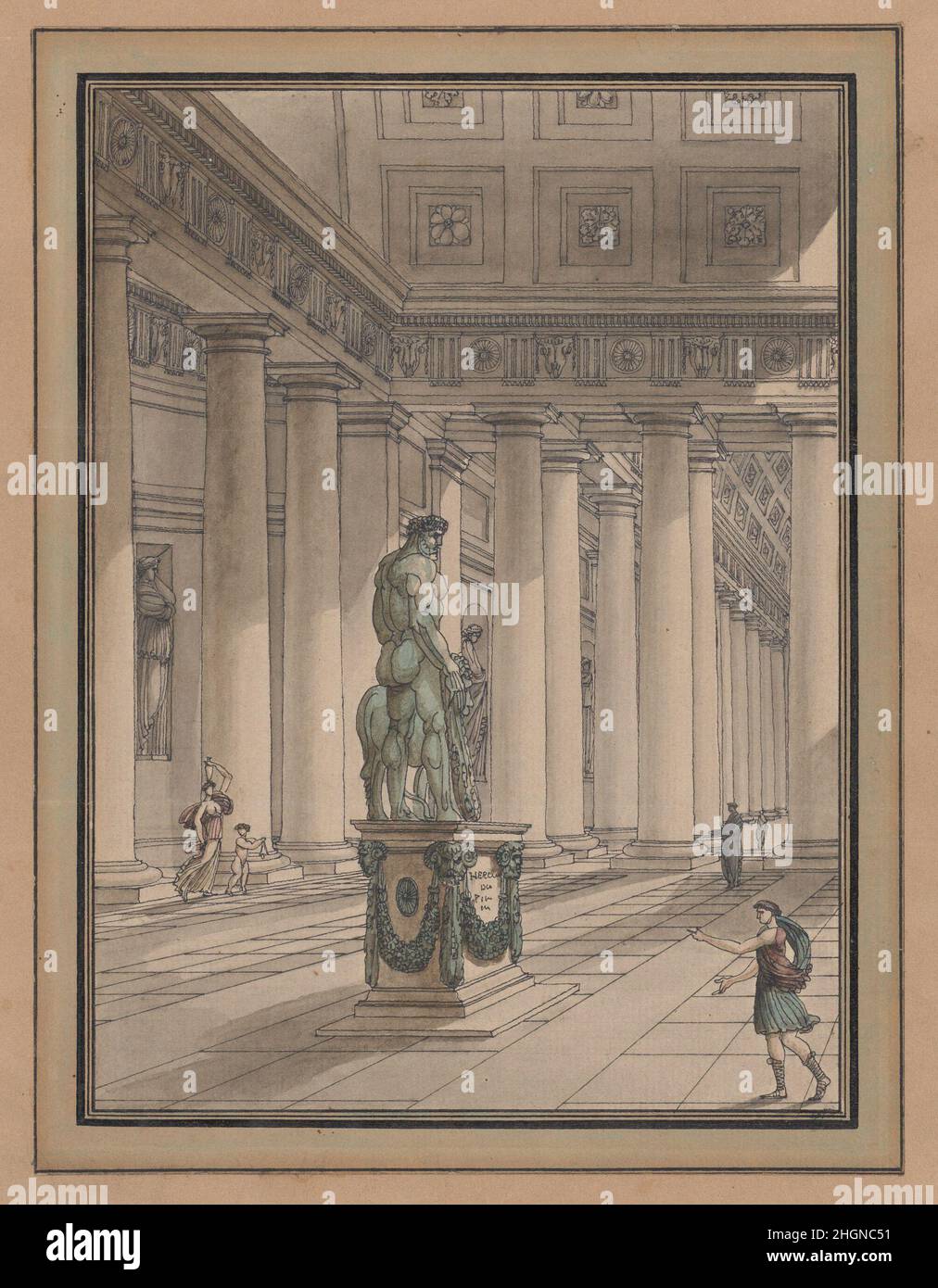 Classical Interior with a Statue of Hercules ca. 1800–1811 Attributed ...
