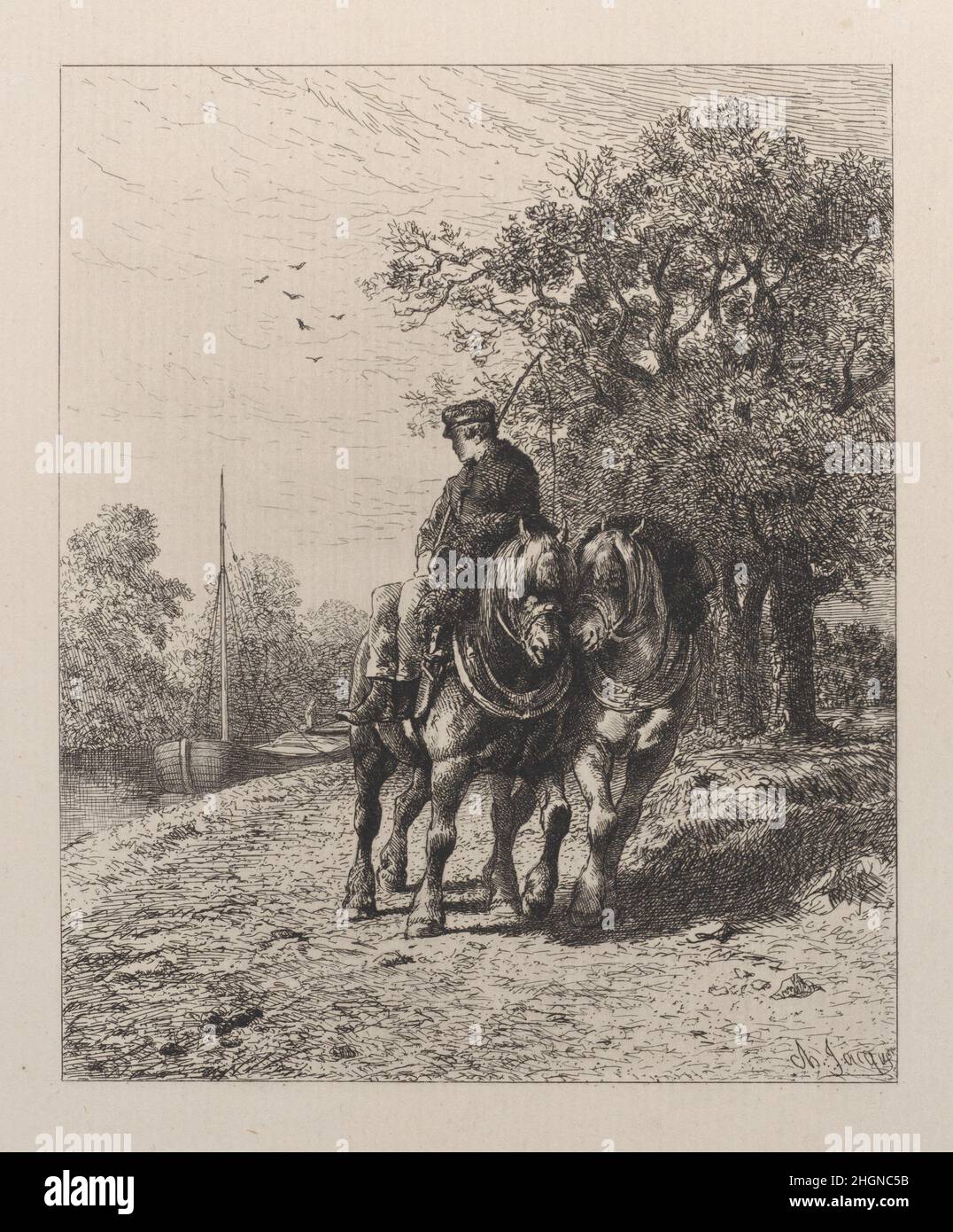 Towpath 1864 Charles Jacque. Towpath. Charles Jacque (French, Paris ...