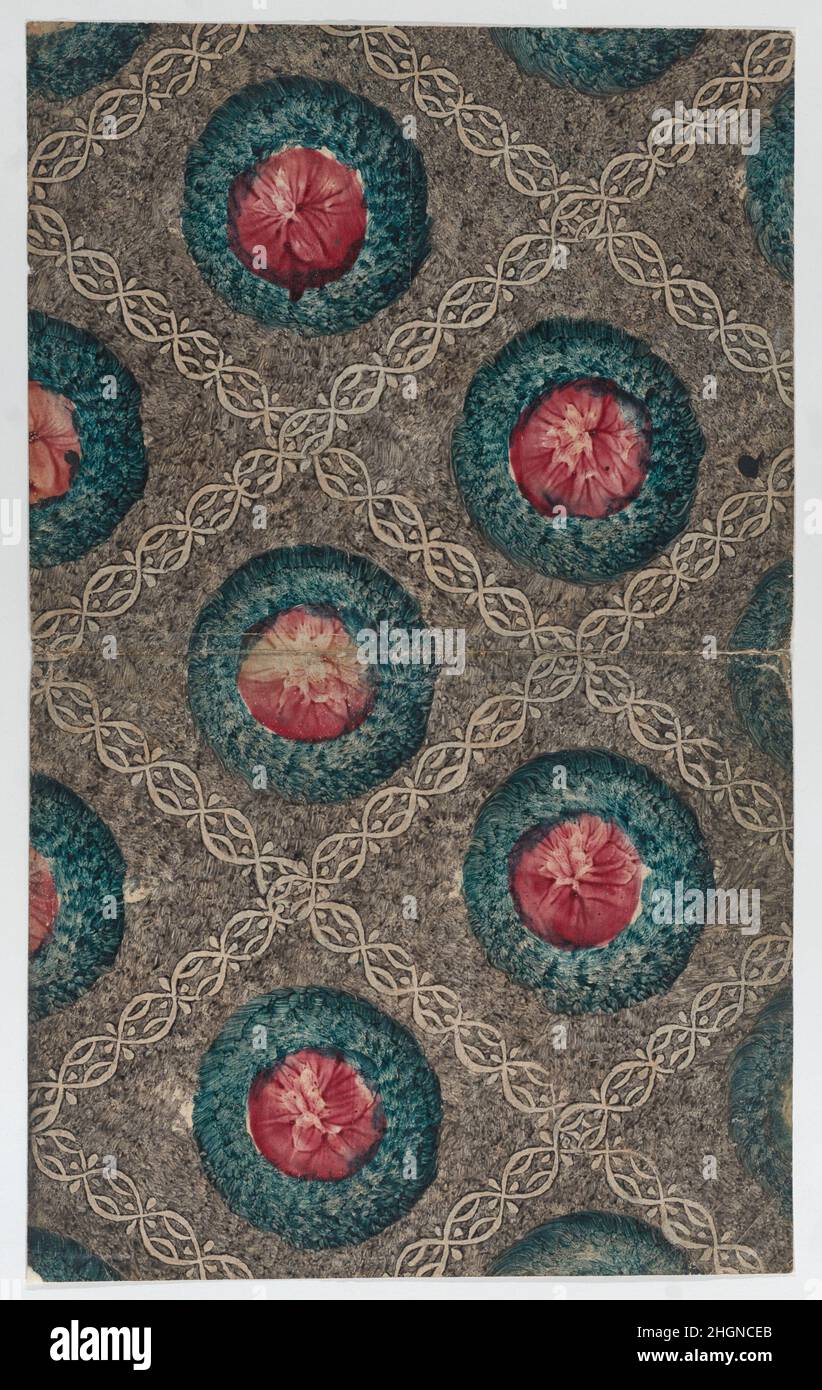 Book cover with circular designs and ornamental diagonal pattern 19th ...