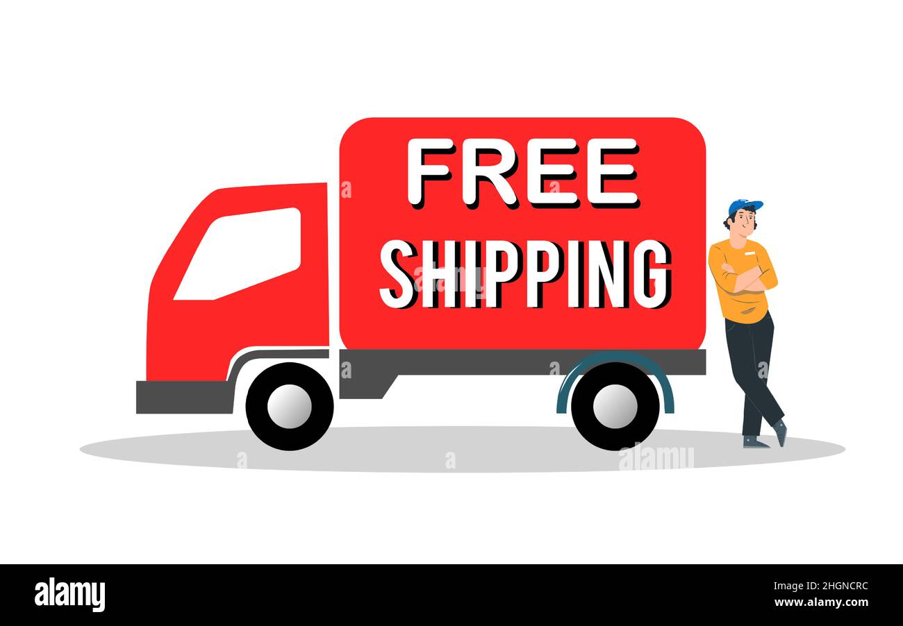 Free shipping concept illustration in vector Stock Vector Image & Art ...