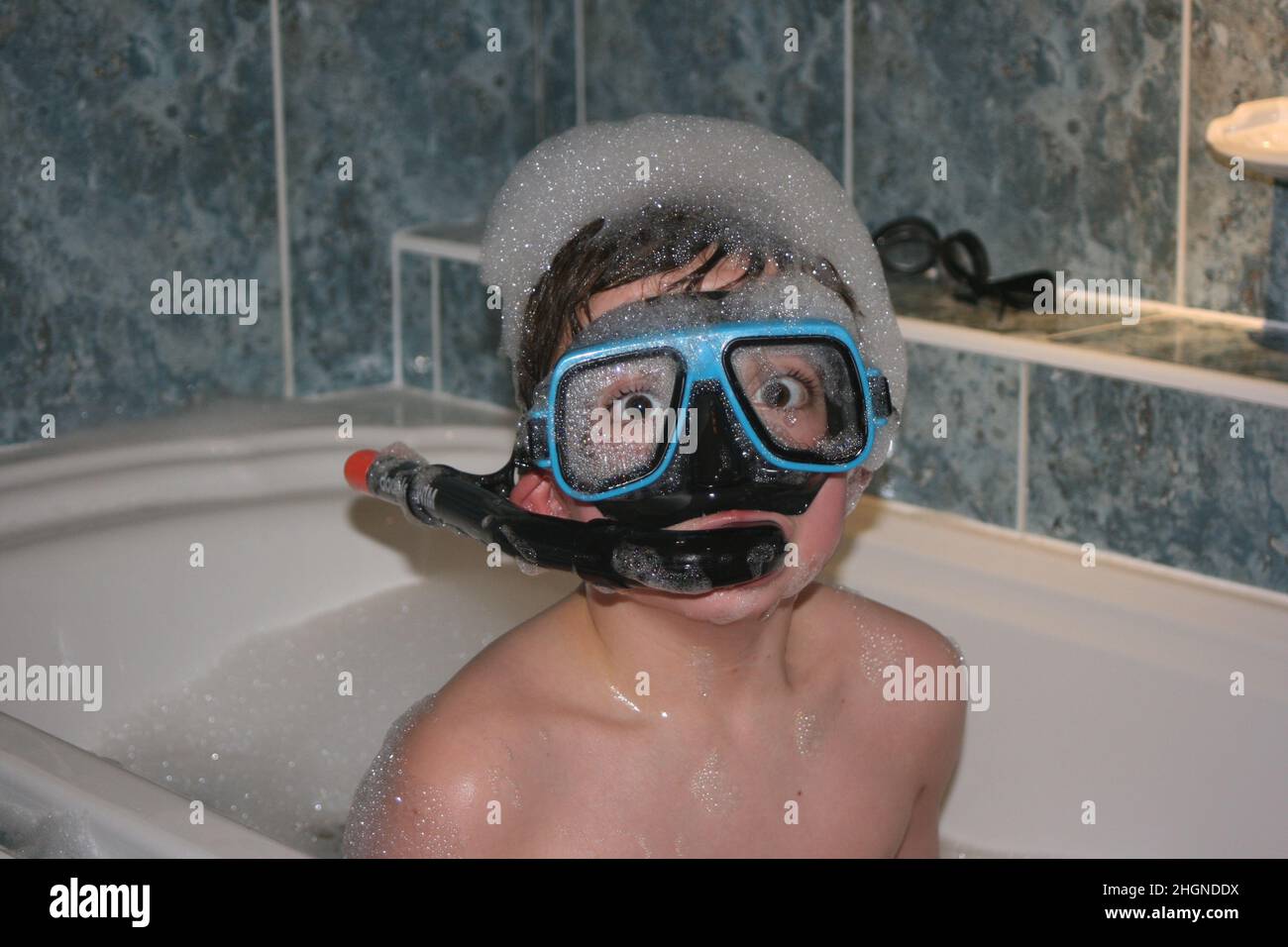 Boy snorkel mask funny hi-res stock photography and images - Alamy