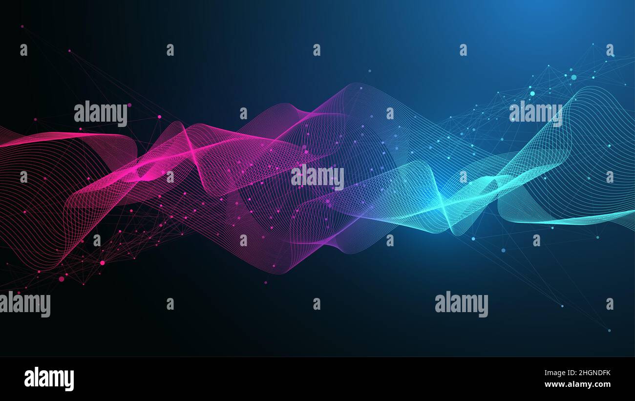 Quantum computer technology banner design template concept. Deep ...