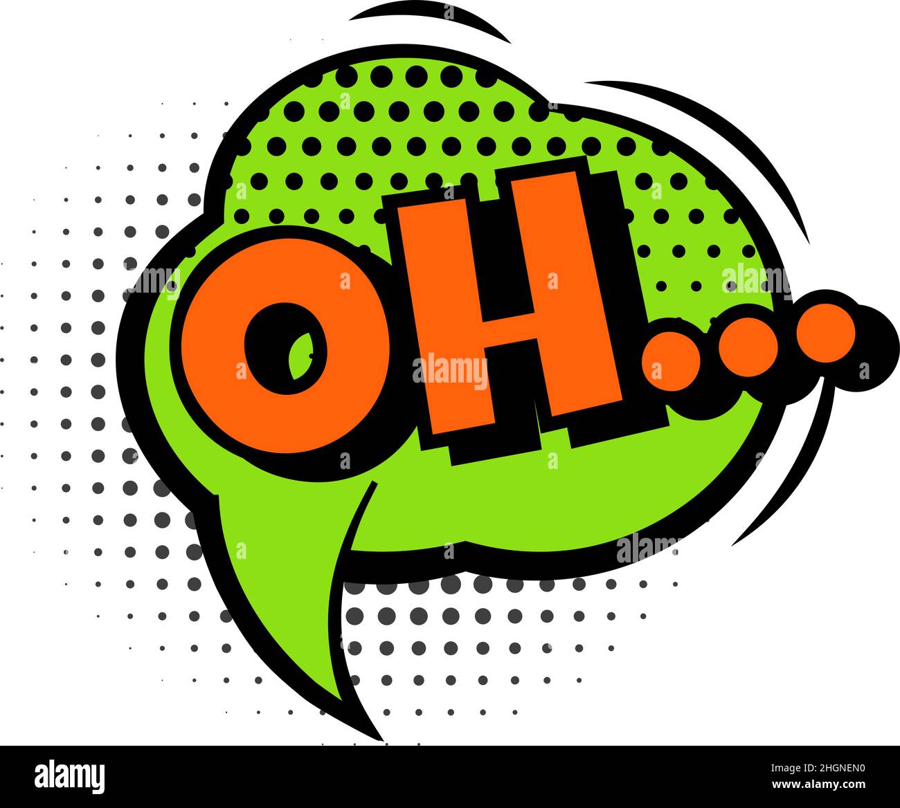 Oh bubble for magazine, funny emotion and expression. Illustration of ...