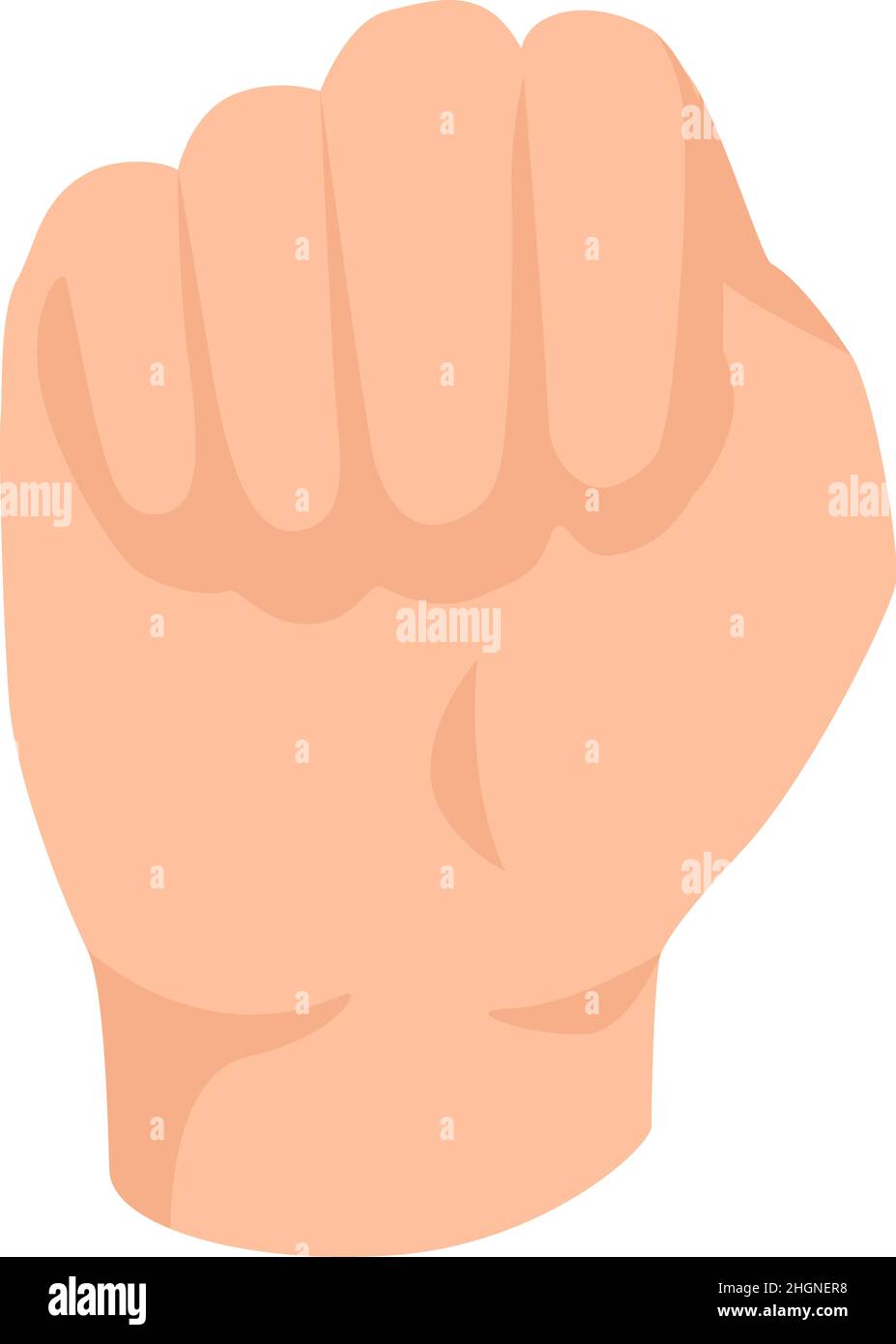 Human fist cartoon isolated on white background. Vector illustration of ...