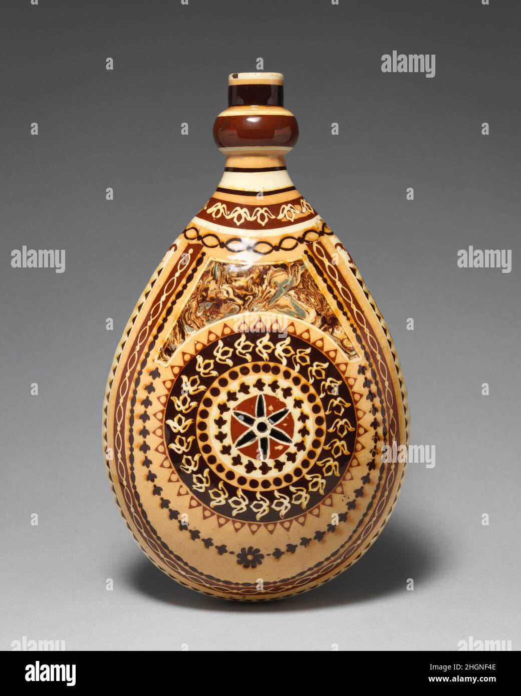 Flask 18th century French, Vaucluse (Apt) Faience, or tin-glazed and ...