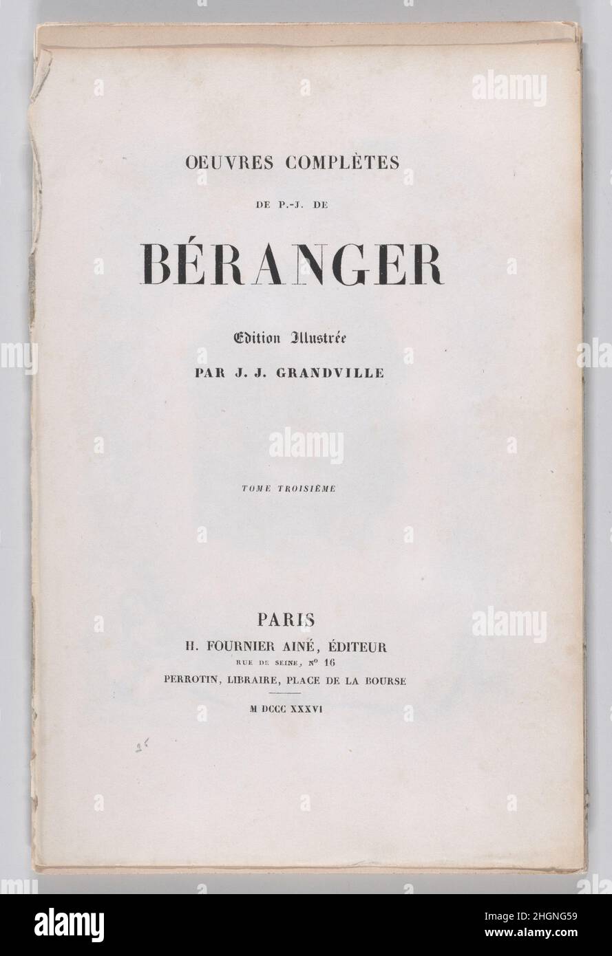 The complete works of beranger hi-res stock photography and images - Alamy