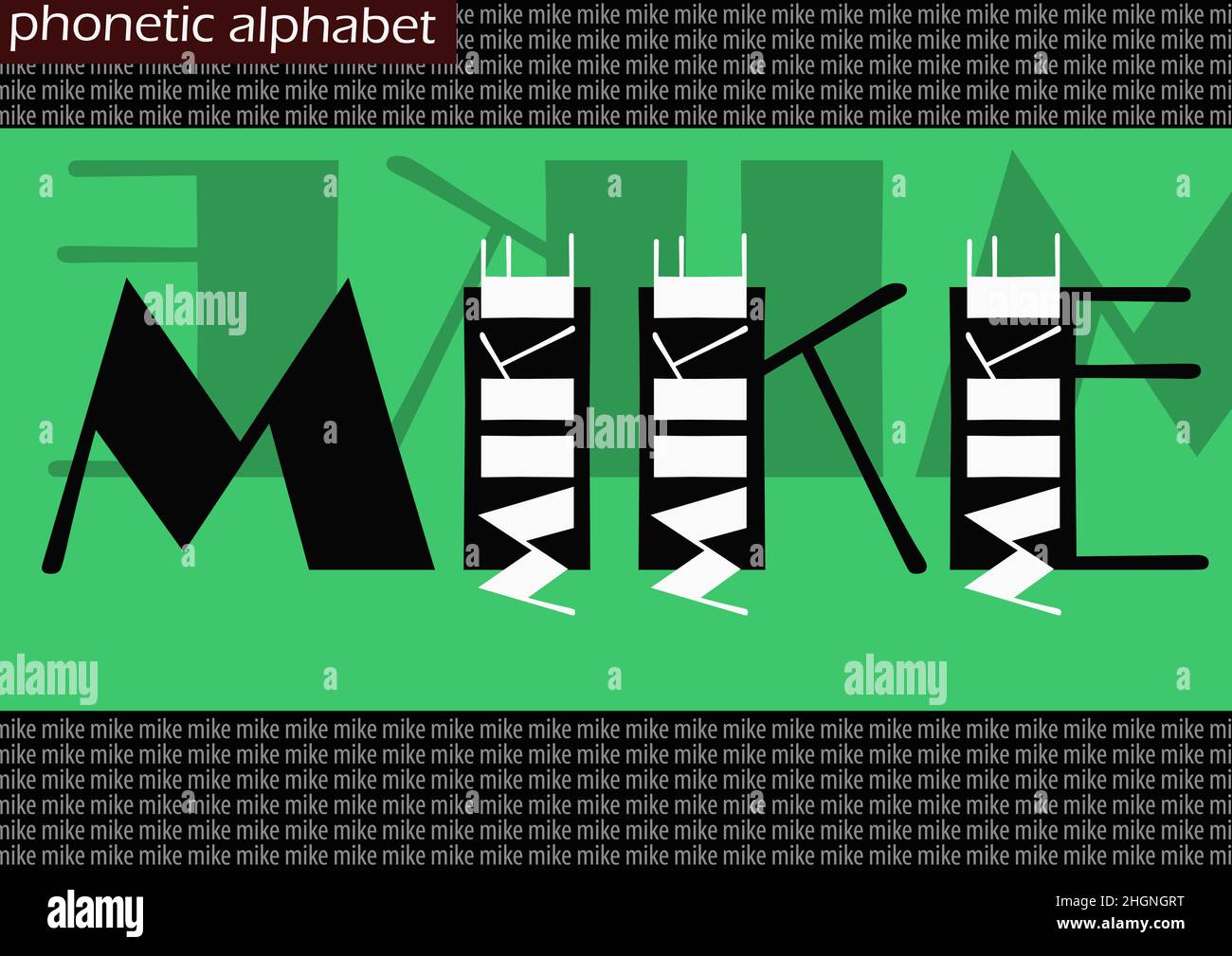 M (mike) wallpaper background phonetic alphabet design for decoration ...