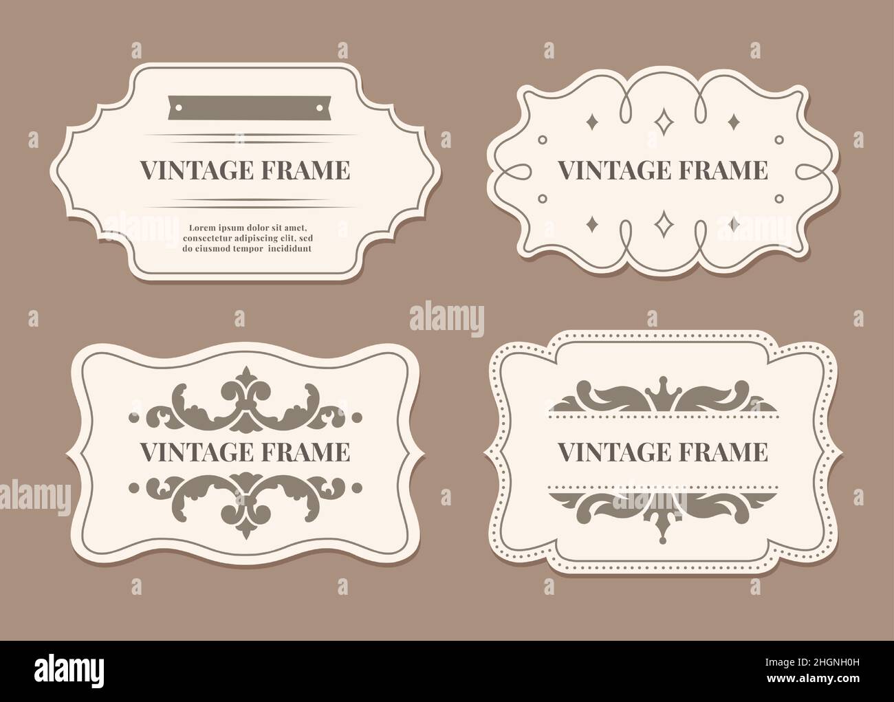 Decorative labels hi-res stock photography and images - Alamy