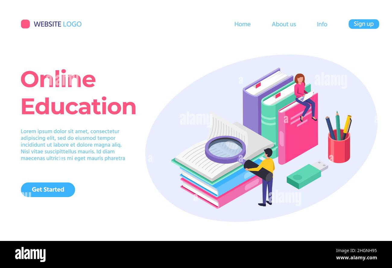 Banner online education site Cut Out Stock Images & Pictures - Alamy