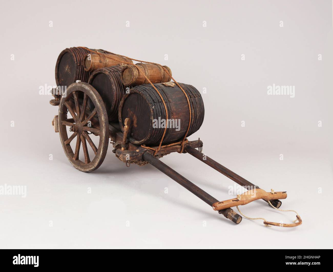 Cart and barrels 18th century Italian, Naples. Cart and barrels ...