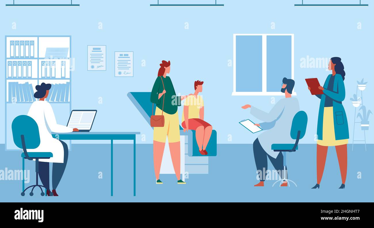 Medical visit at doctor cabinet or clinic. Vector healthcare medical ...