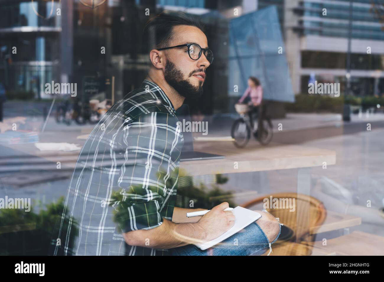 concept of wisdom and learning. man learning Stock Photo - Alamy