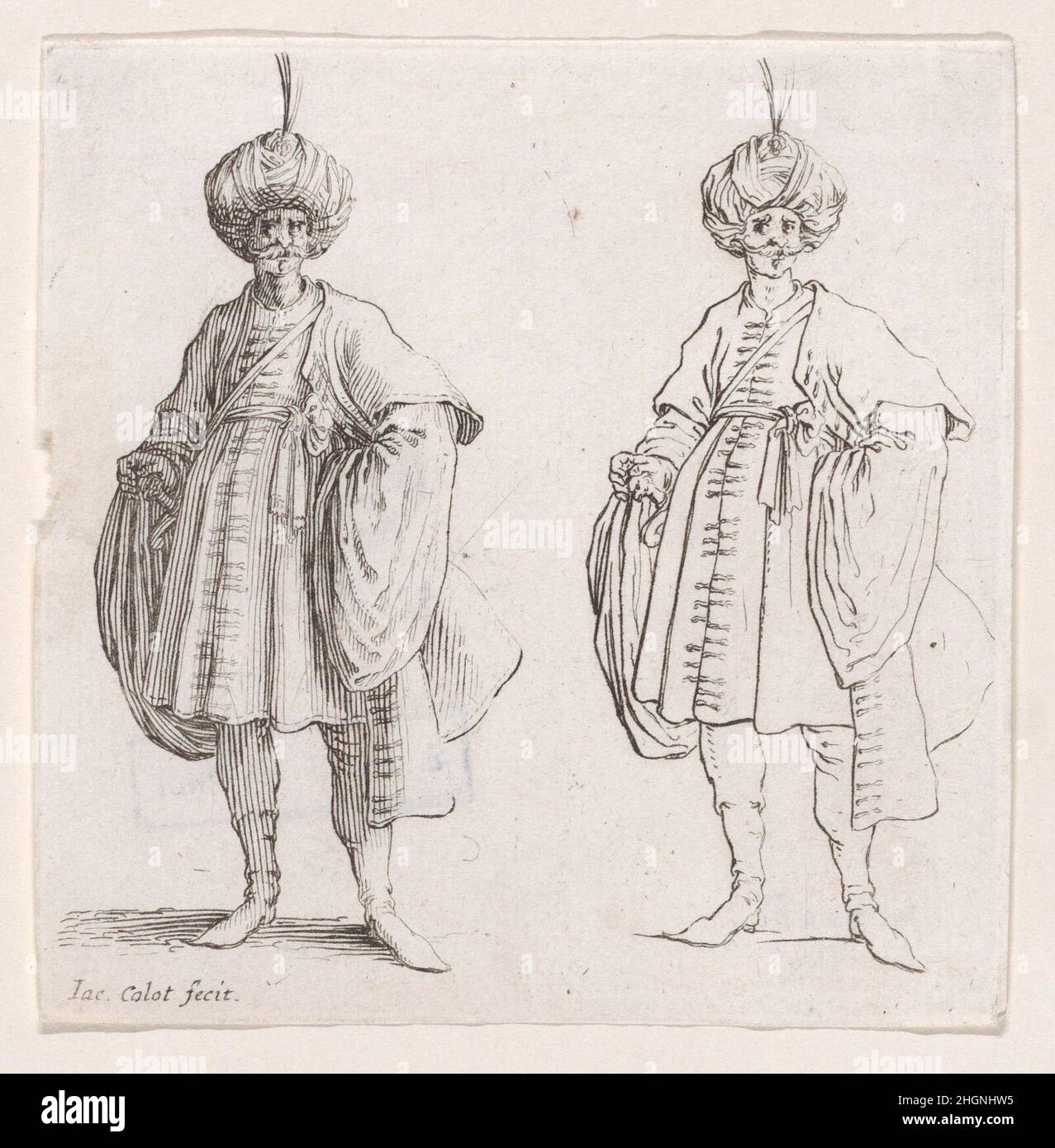 Turk Wearing Turban Seen from the Front, from Varie Figure (Various ...