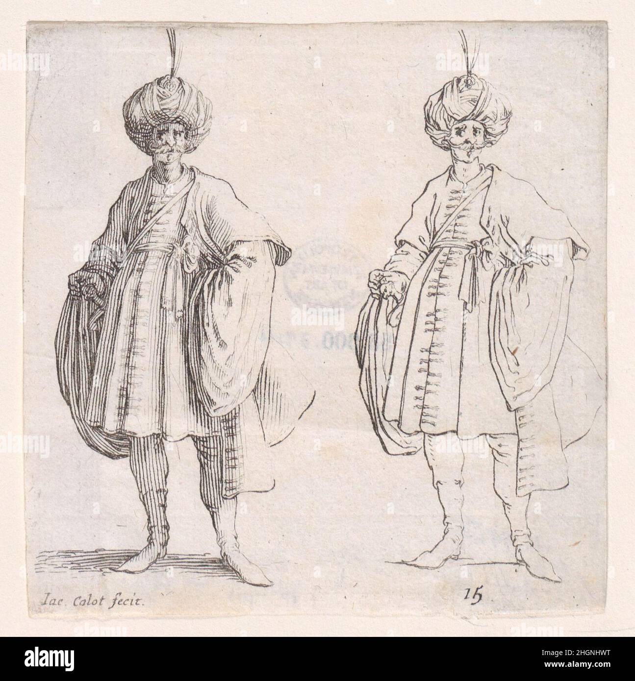 Turk Wearing Turban Seen from the Front, from Varie Figure (Various ...