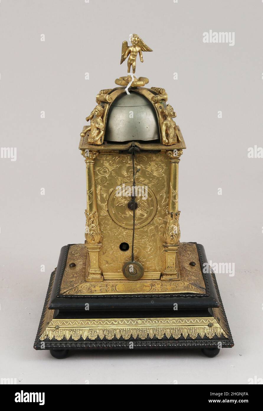 Clock 17th century German. Clock. German. 17th century. Brass gilt ...