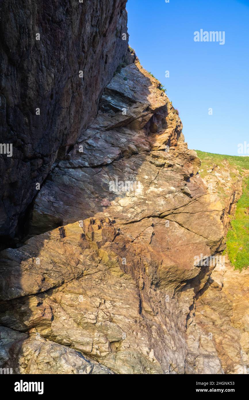 Sunset over the rocks in Lizard Point, Cornwall, UK Stock Photo - Alamy