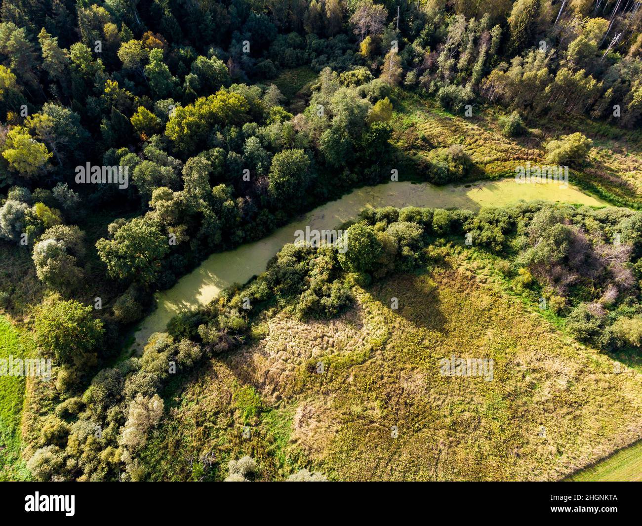 Oxbow lake aerial hi-res stock photography and images - Alamy