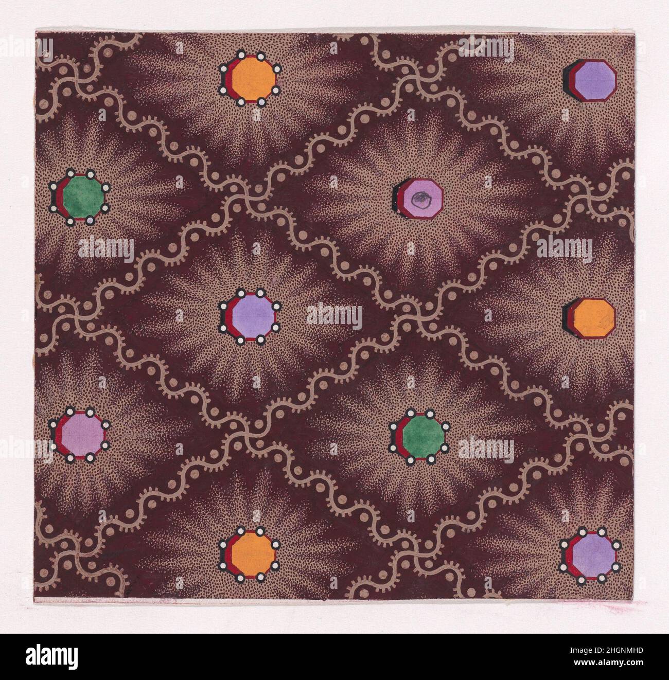 Textile Design with a Pattern of Seamless Lozenges Formed by a ...