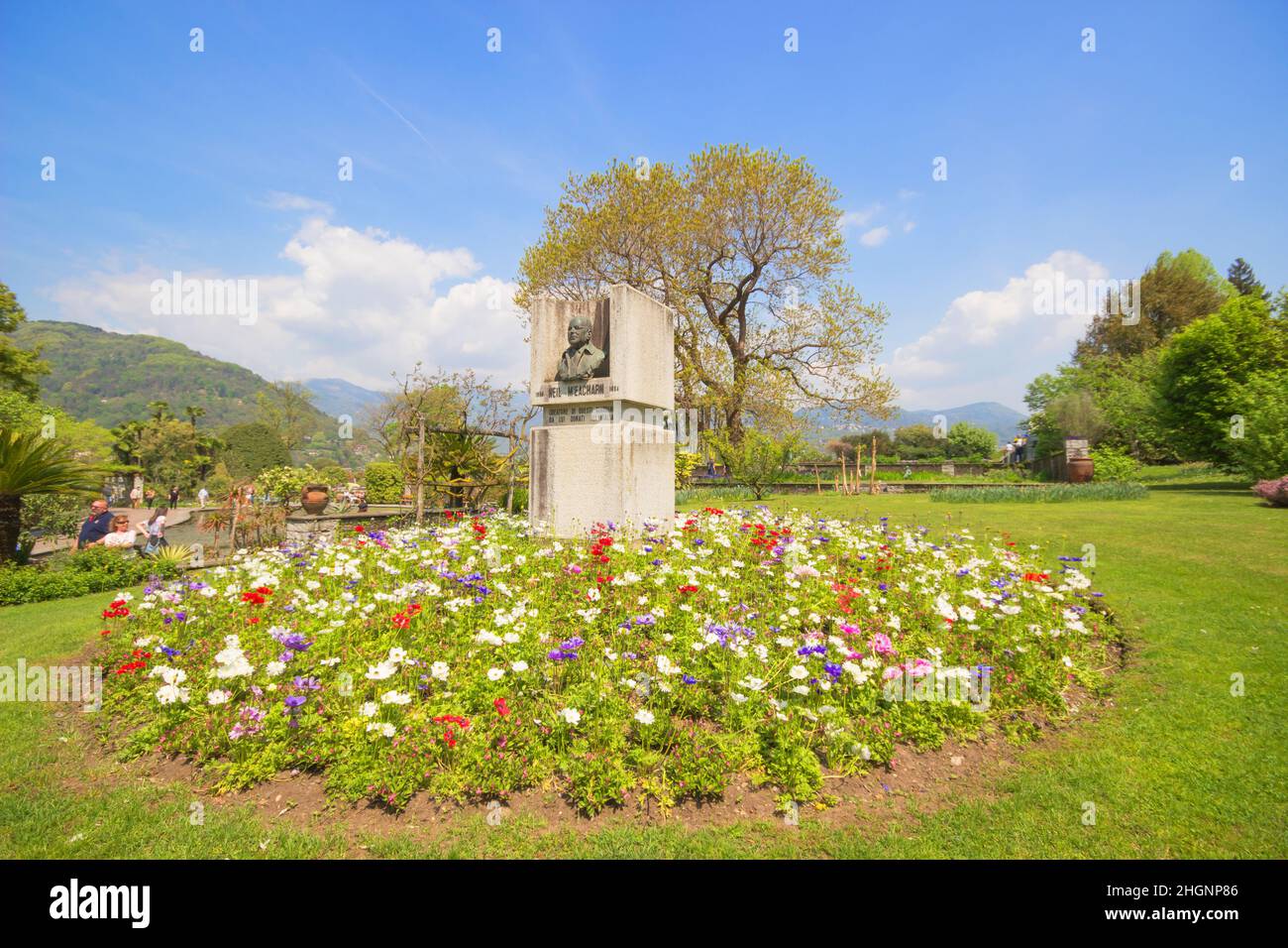 Lago Maggiore Italy April.25.2018 summer landscape outdoor with ...