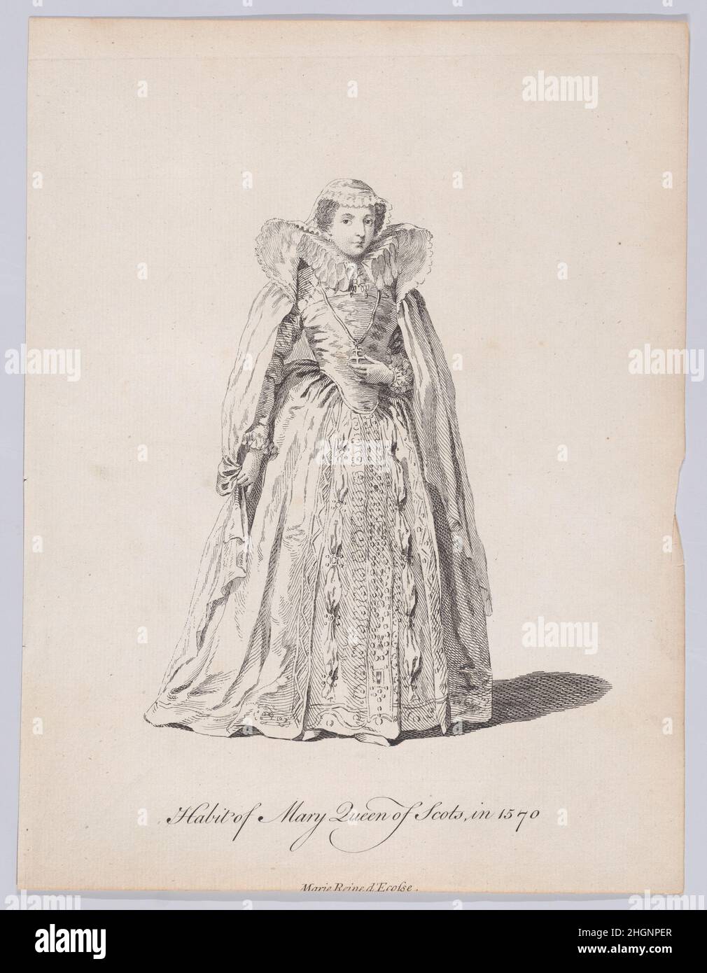 Habit of Mary Queen of Scots, in 1570 late 18th–early 19th century ...