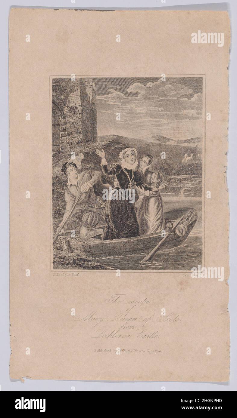 The escape of Mary, Queen of Scots from Loch Leven Castle (frontispiece ...