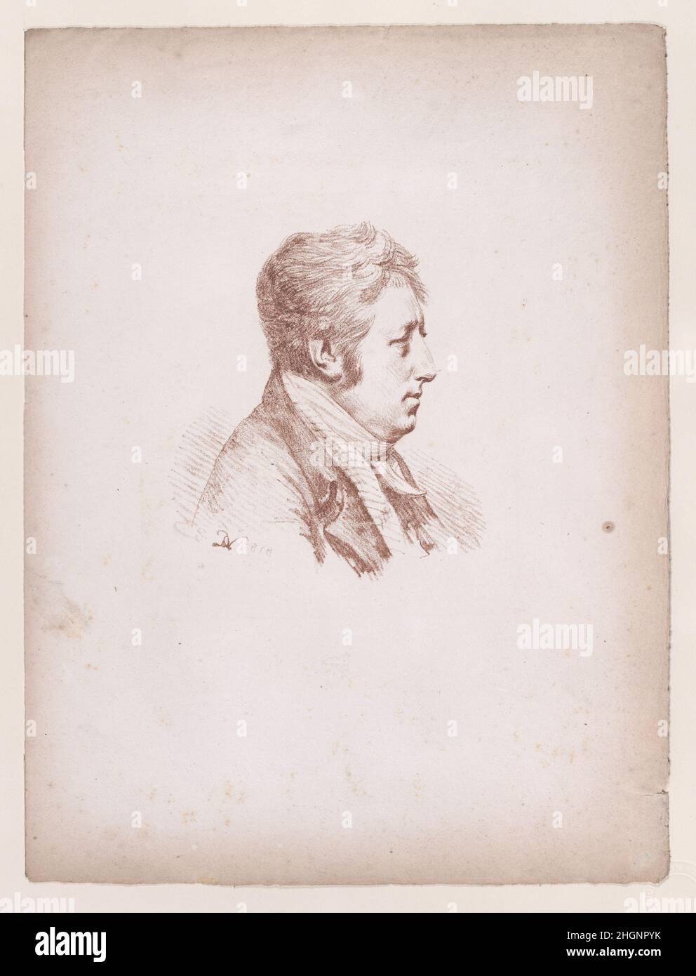 Bust of a man in profile, facing right 1818 baron Dominique Vivant ...