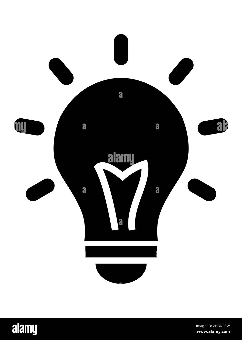 Light Bulb icon vector, isolated on white background. Idea sign ...