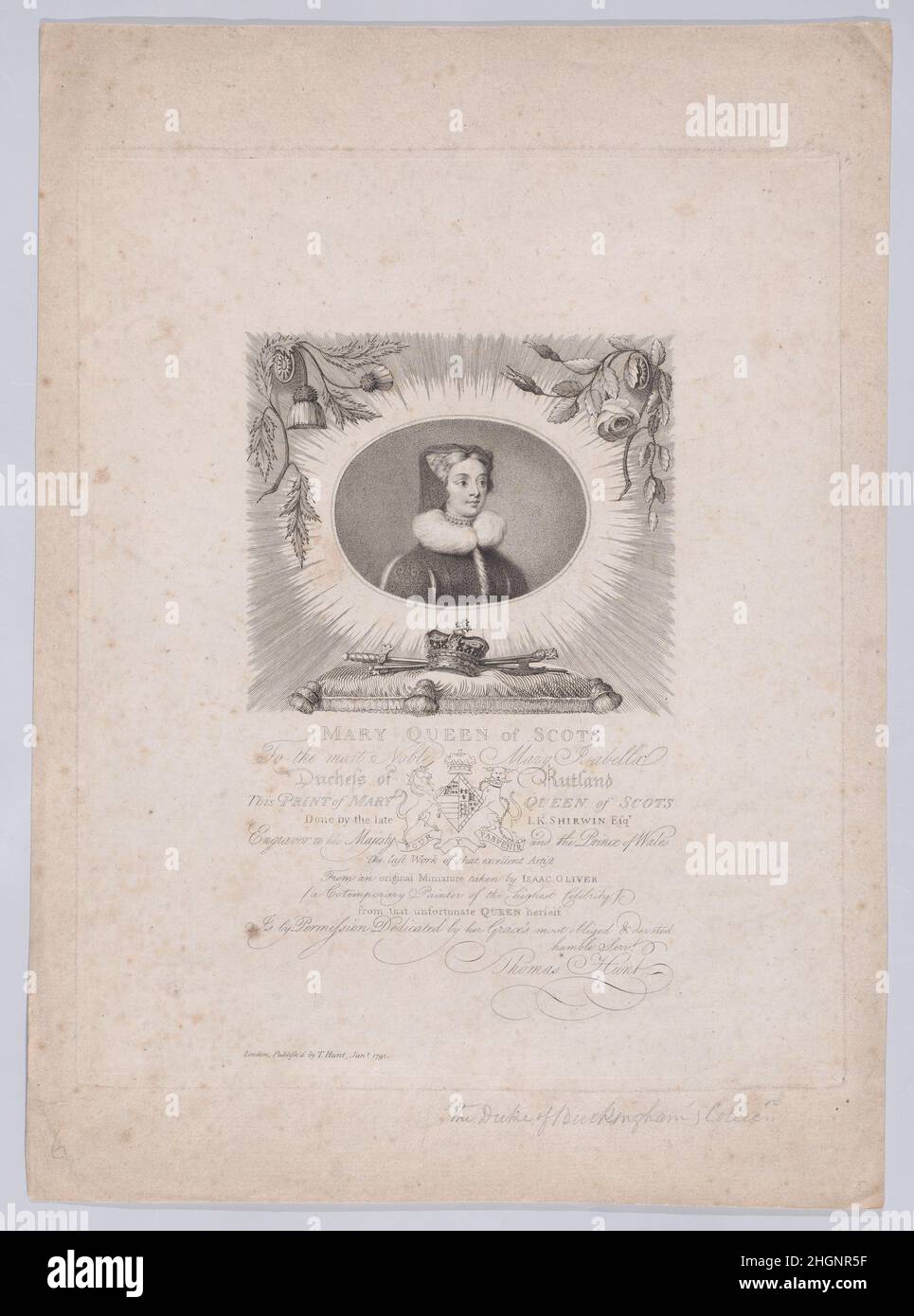Mary, Queen of Scots January 1791 John Keyse Sherwin British. Mary ...