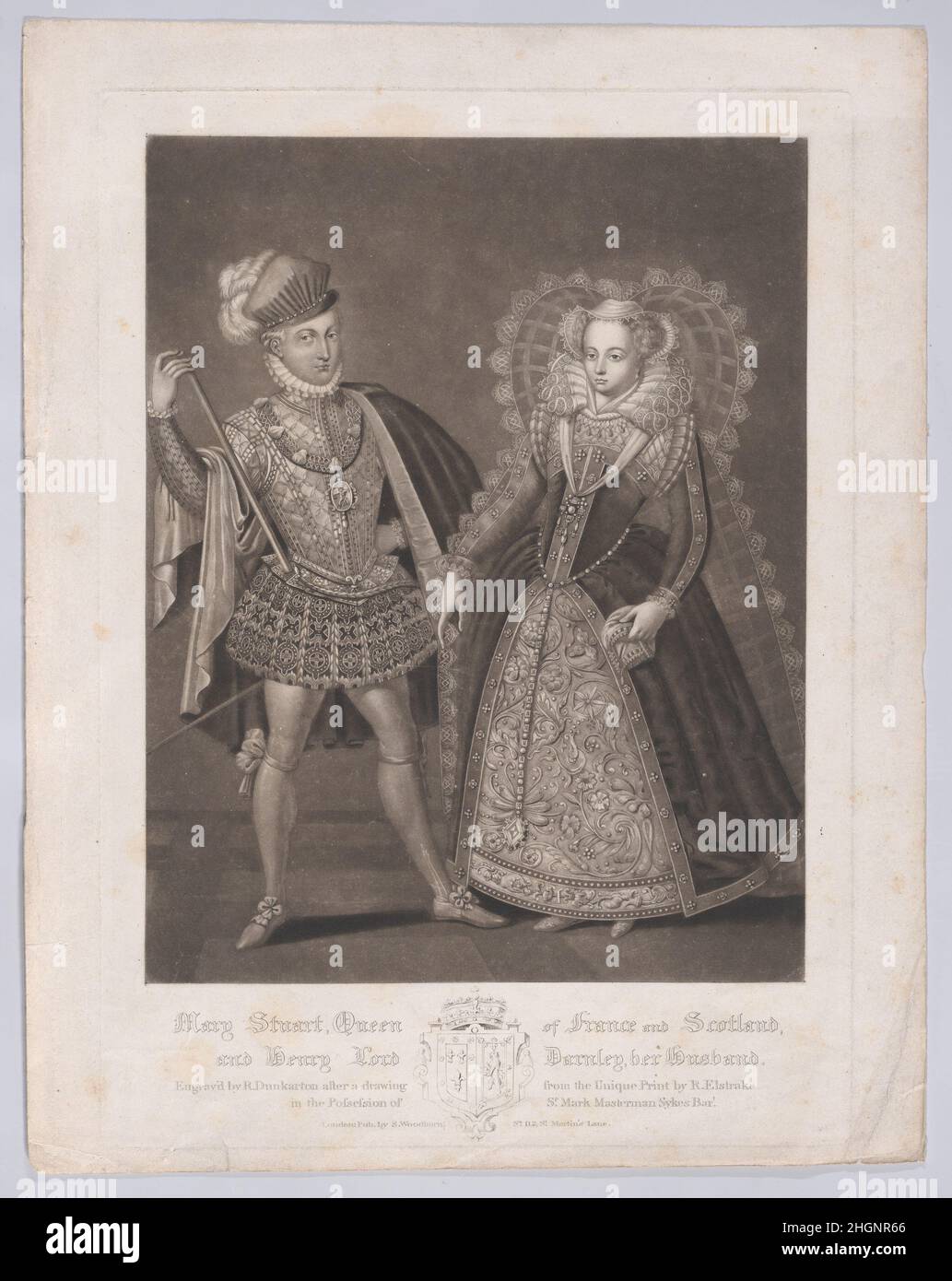 Mary, Queen of Scots and Lord Darnley ca. 1816 Robert Dunkarton British ...