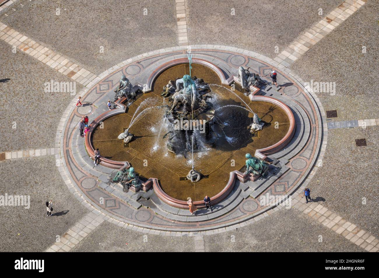 Berlin, Germany, Neptune Fountain (Neptunbrunnen) on city square in ...