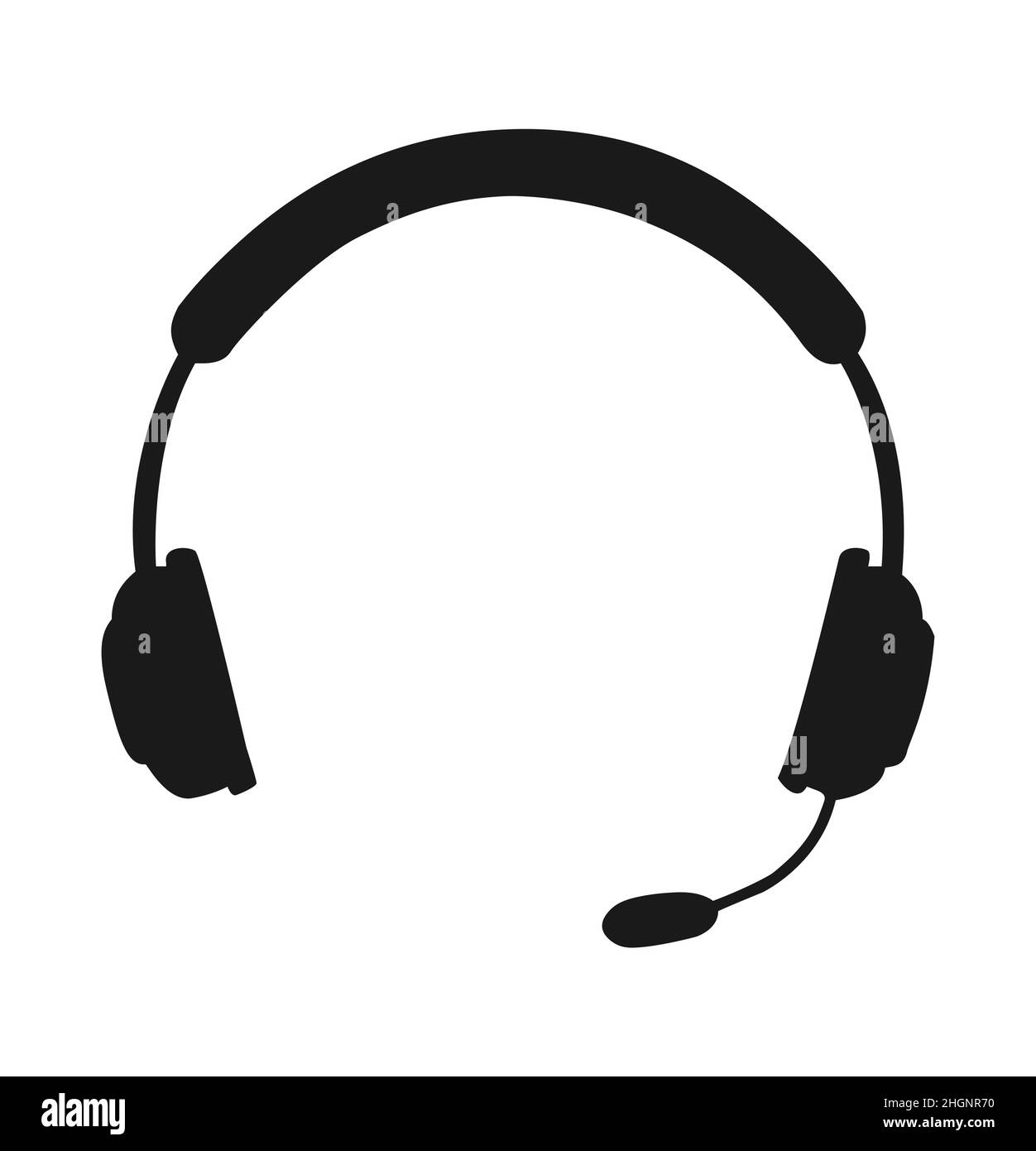 Microphone and headphones icon vector isolated on white background ...