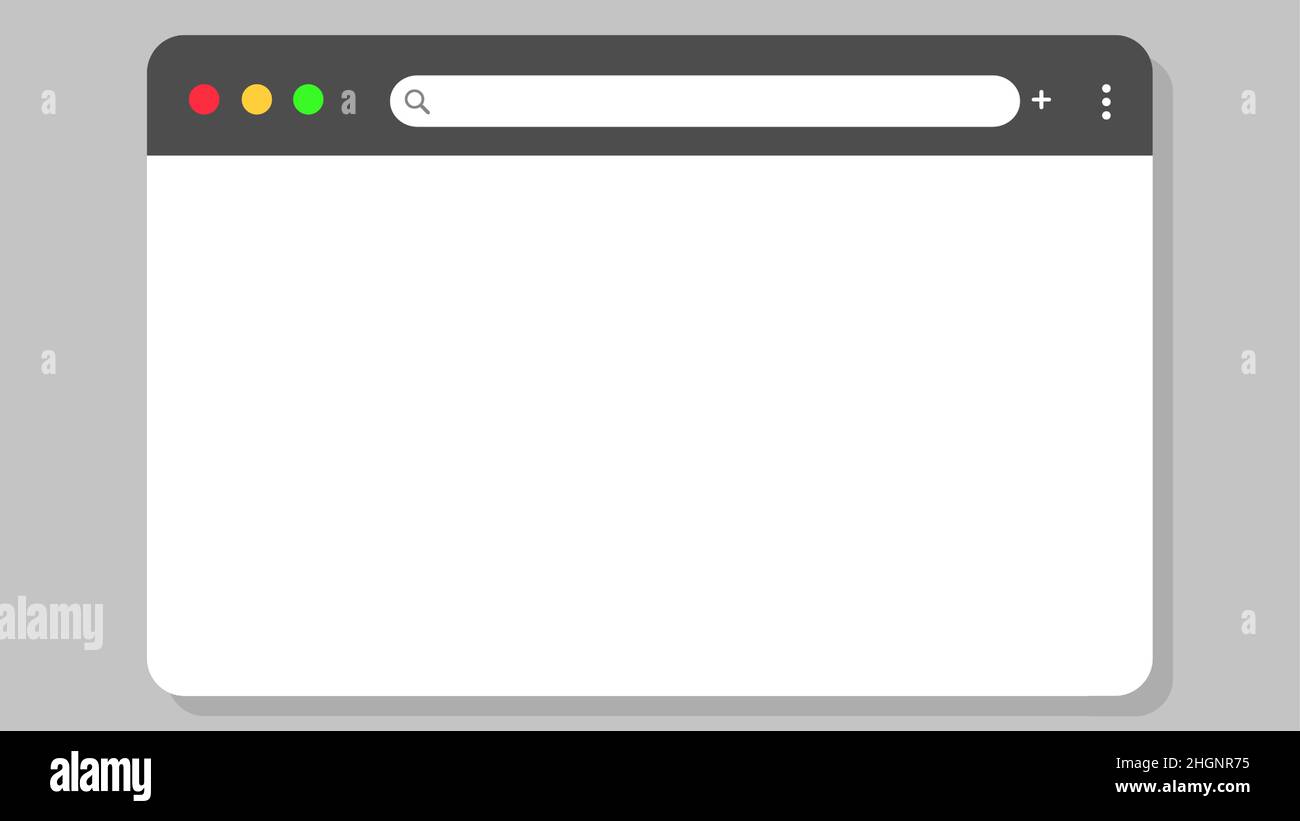 Simple web browser window on grey background Stock Vector Image & Art ...