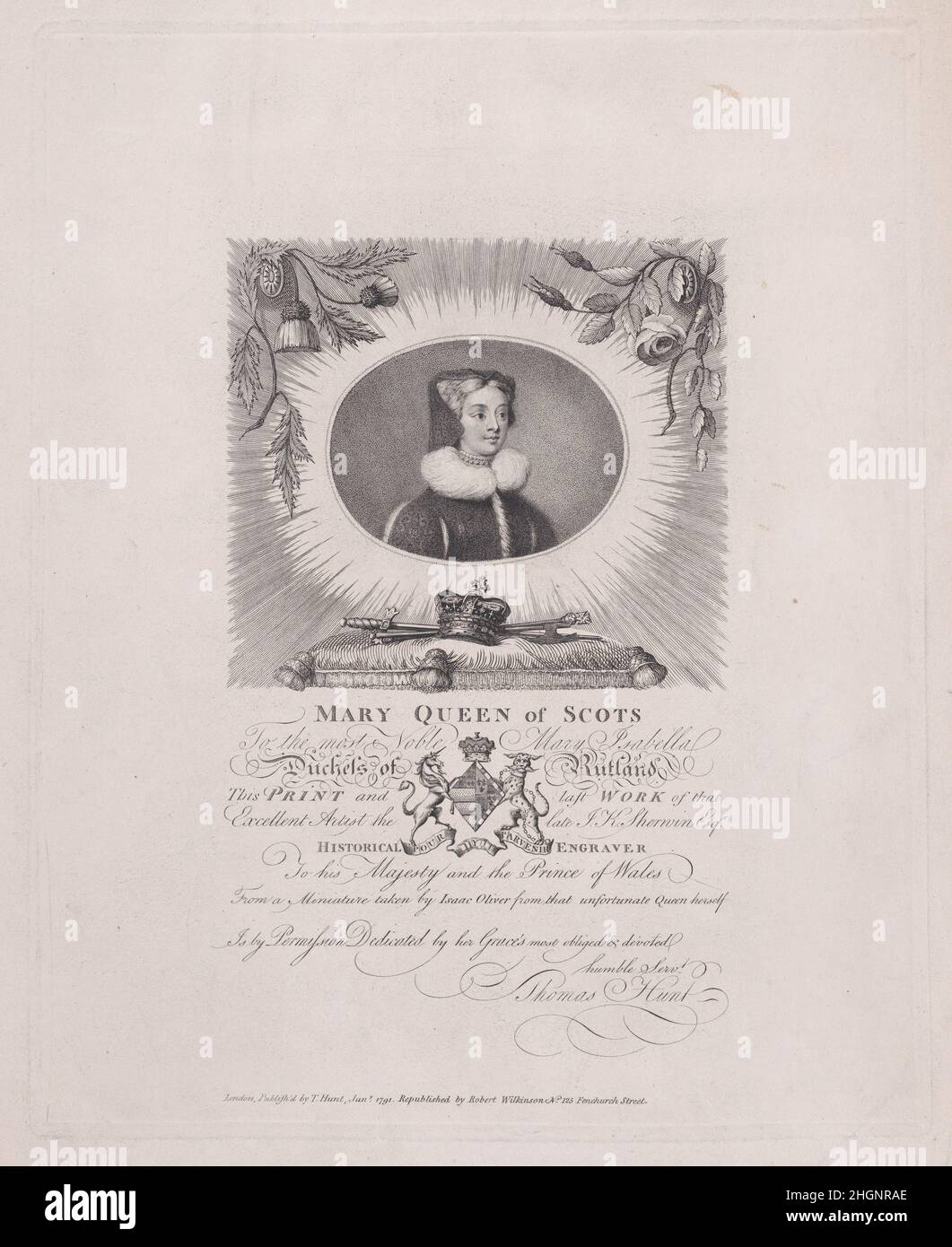 Mary, Queen of Scots late 18th century John Keyse Sherwin British. Mary ...