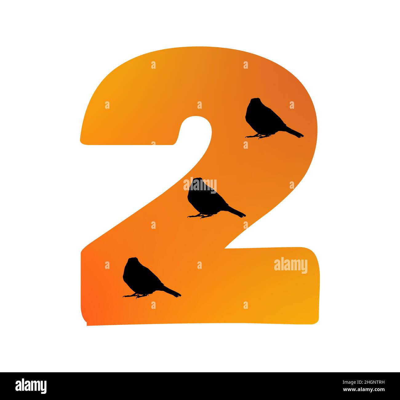 The Number 2 In Black