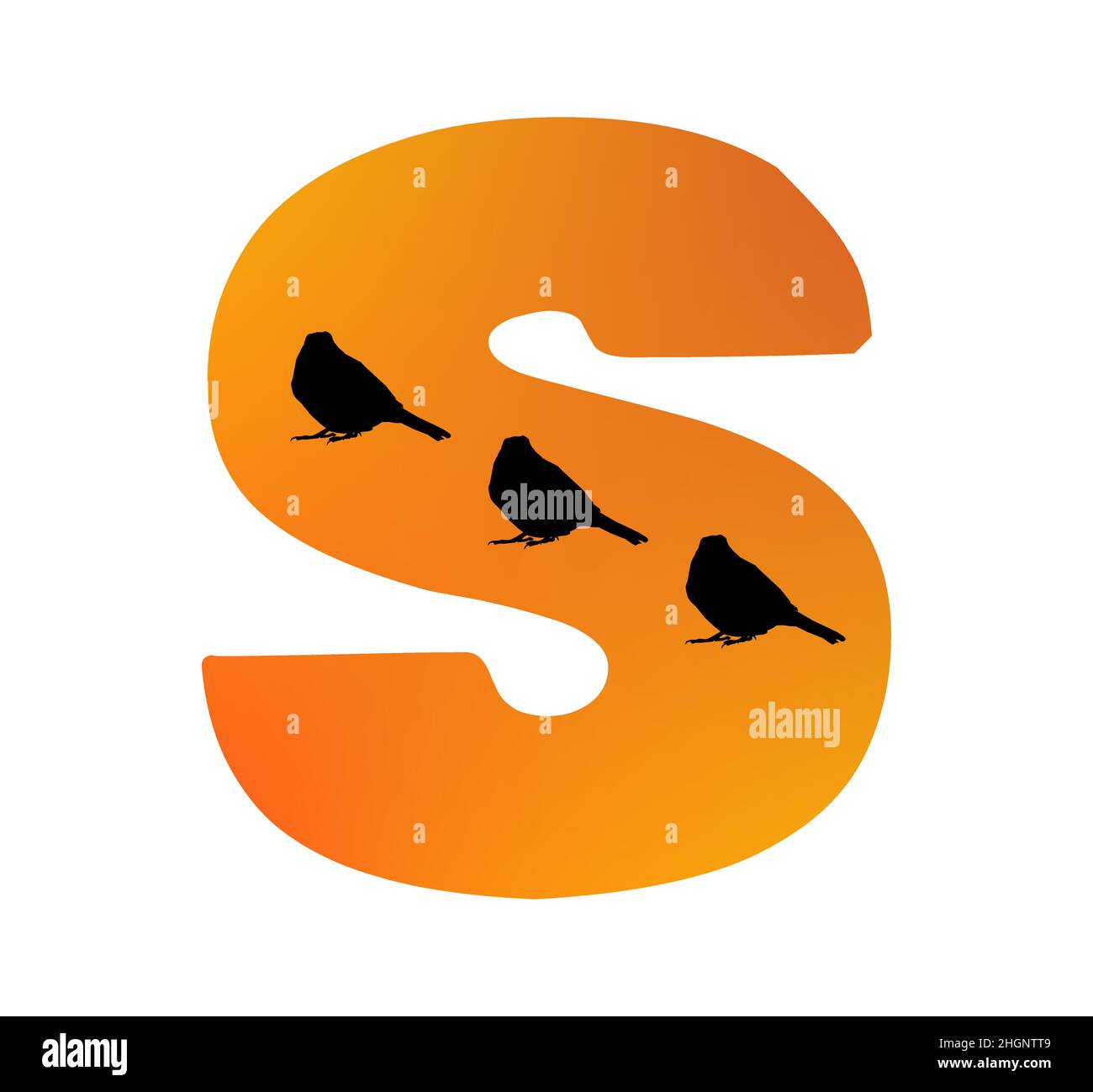 Black letter s on orange Cut Out Stock Images & Pictures - Alamy