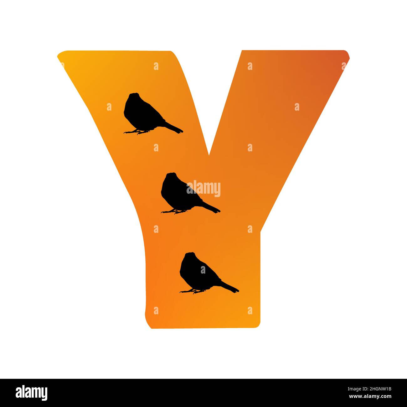 Orange Letter Y
